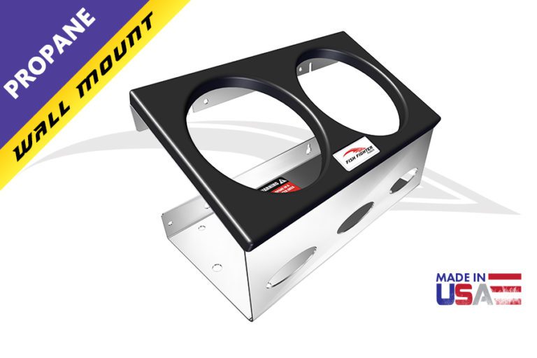 Fish Fighter® Wall Mount 1lb Propane Bottle Rack (2) Bottle Rack – Fish ...